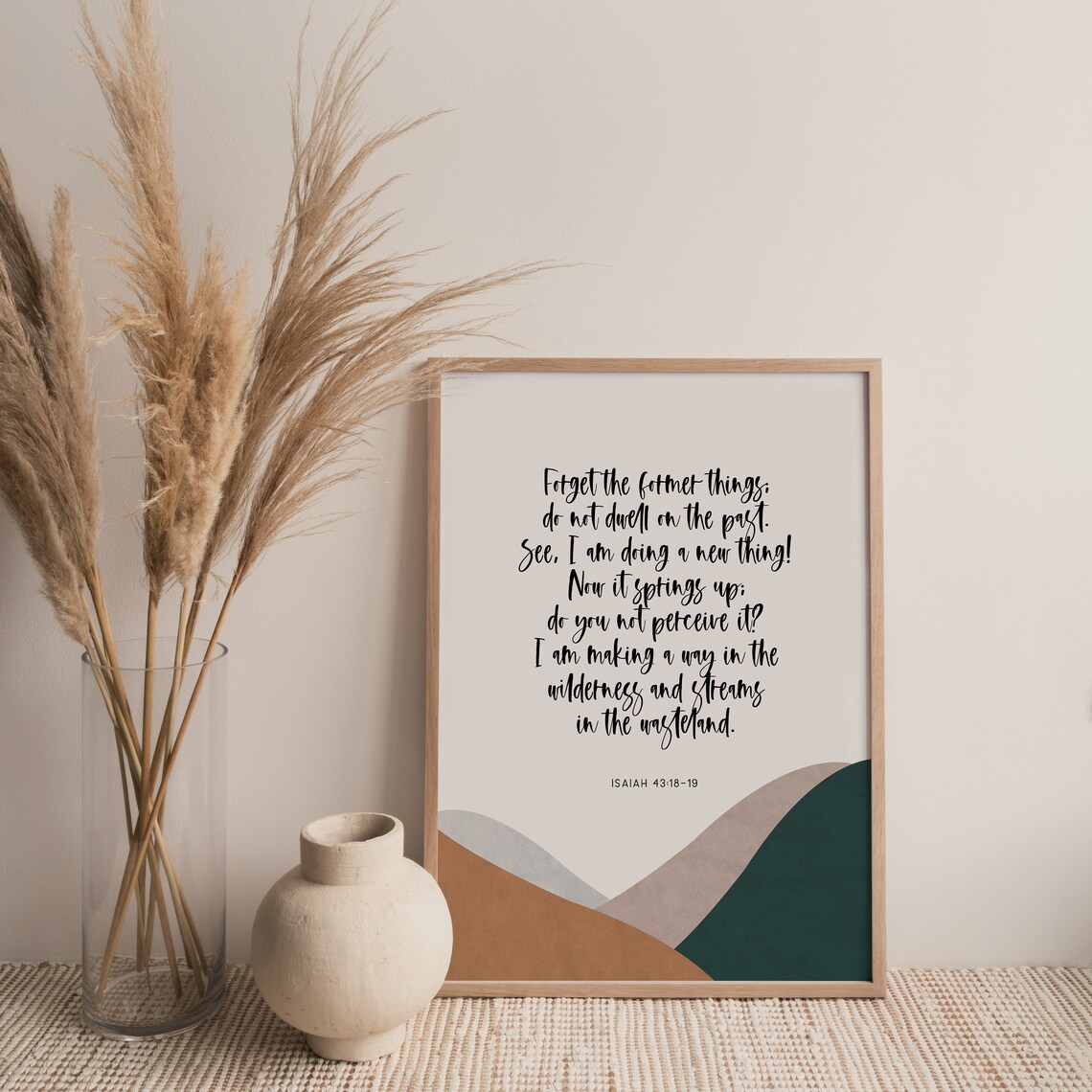 Isaiah 43:18-19 Bible Verse Wall Art Printable Christian Home | Etsy