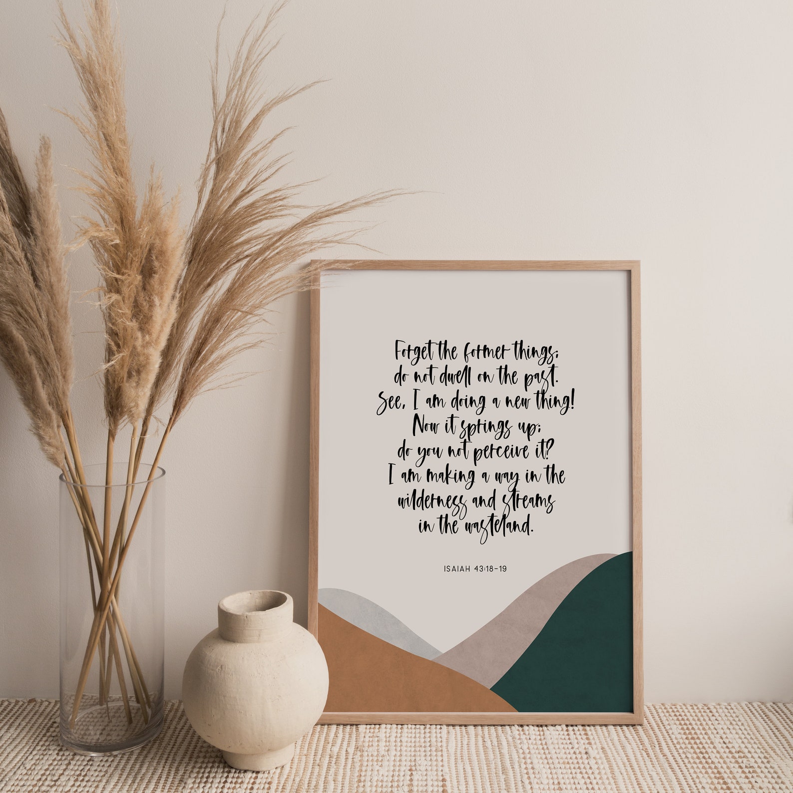 Jesaja 43:18-19 Bibel Vers Wand Kunst druckbare Christian Home | Etsy