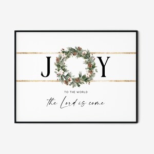 Joy to the World the Lord is Come, Christmas Christian Wall Art ...