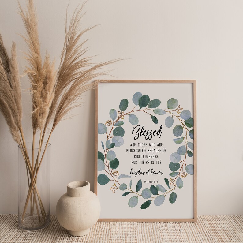 Matthew 5:10 Bible Verse Wall Art, Printable Scripture Prints ...