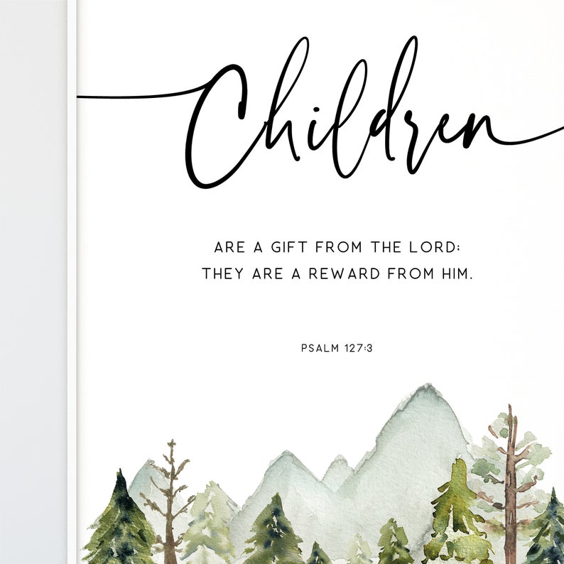 Psalm 127:3 Children Are A Gift From the Lord Christian Wall - Etsy