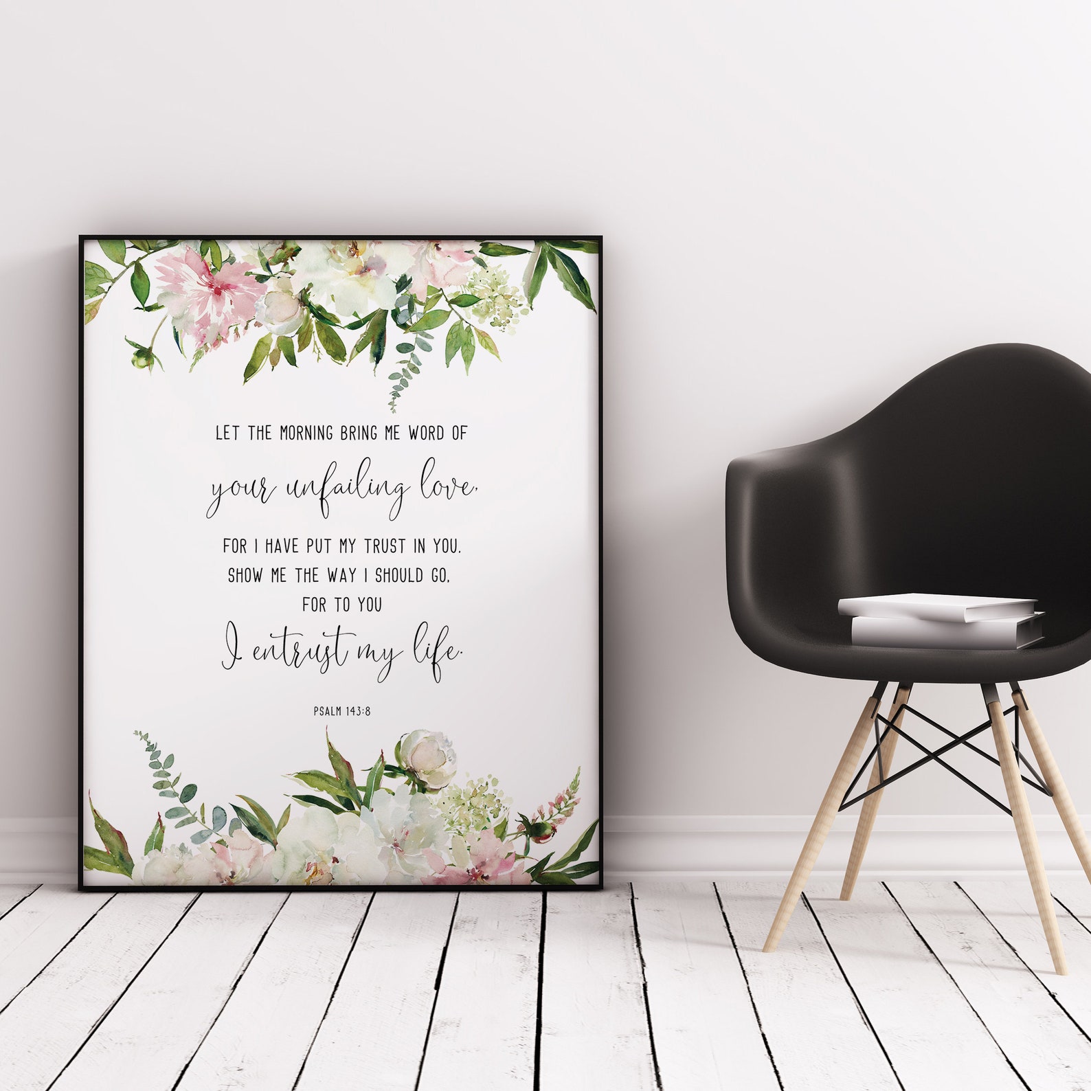 Psalm 143:8 Bible Verse Wall Art Scripture Quote Printable | Etsy