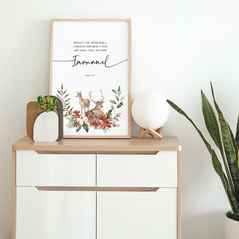 Call His Name Immanuel Isaiah 7:14 Christmas Christian - Etsy