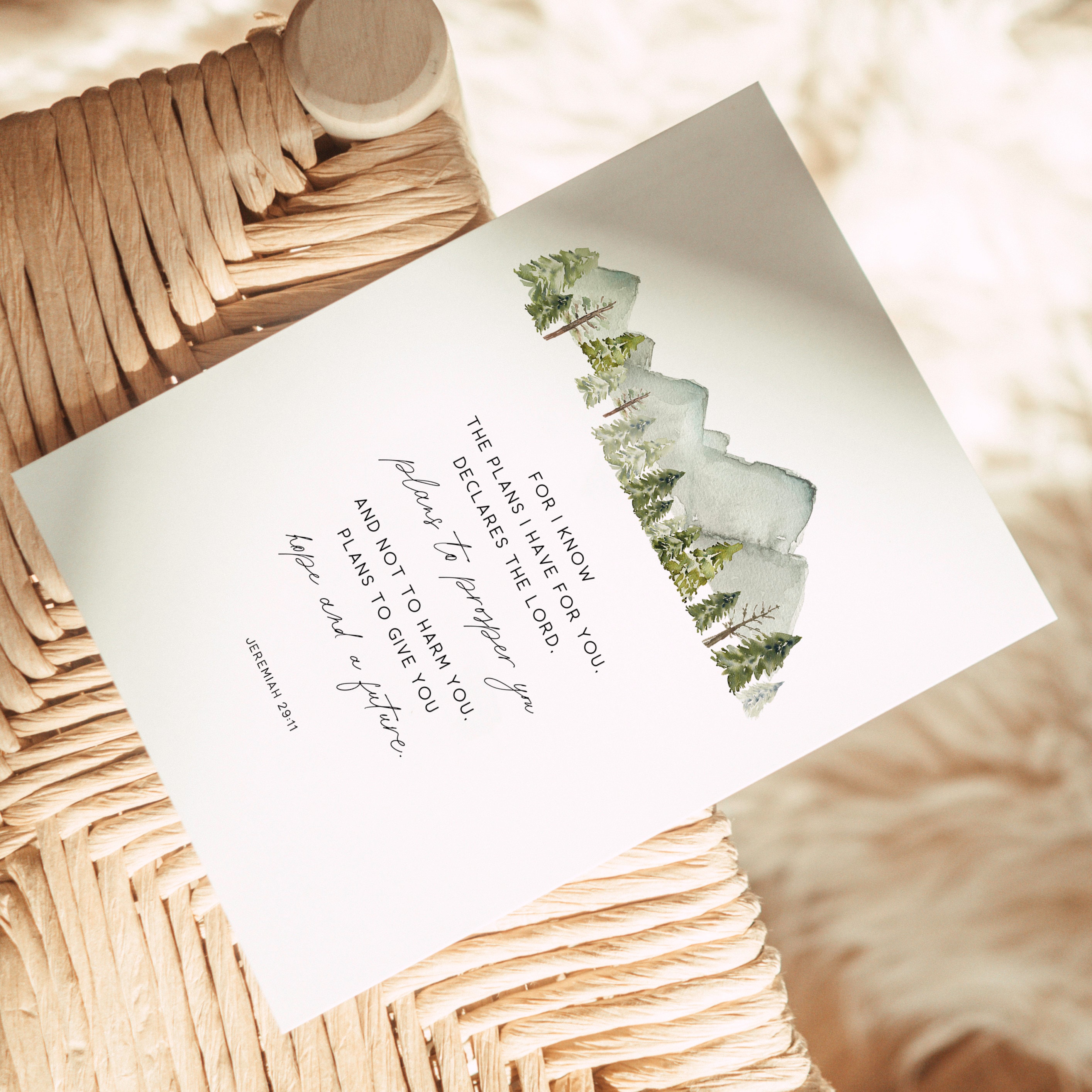 Jeremiah 29:11 Bible Verse Wall Art Printable Watercolor | Etsy