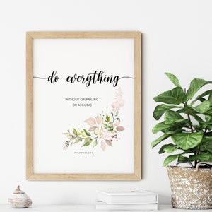 Philippians 2:14,bible Verse Wall Art, Printable Wall Art, Scripture ...