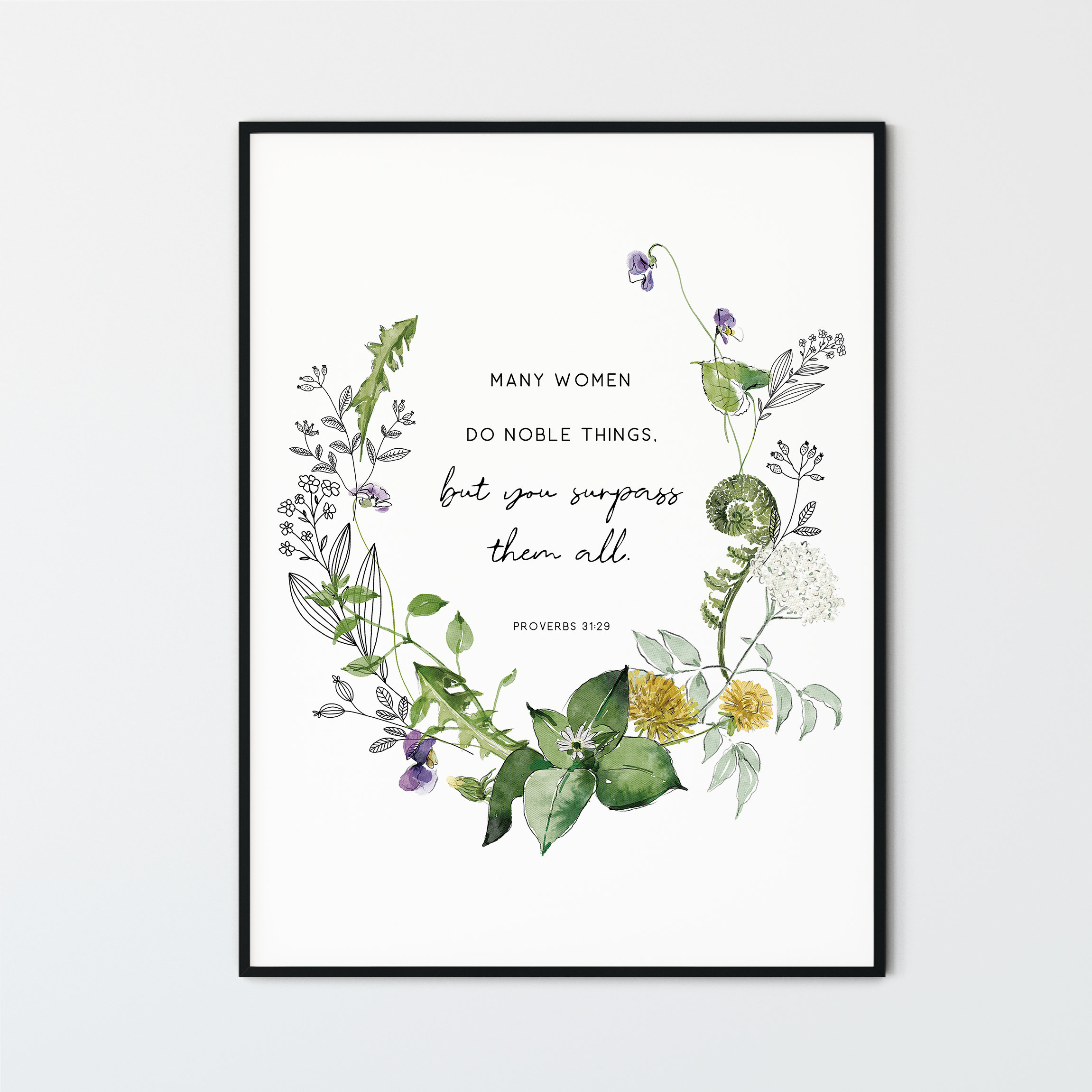 Proverbs 31:29 Bible Verse Wall Art Scripture Wall Art - Etsy UK