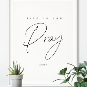 Luke 22:46 Bible Verse Wall Art, Printable Modern Bible Verse Prints ...