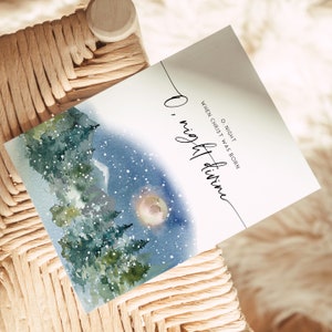 O Night Divine Christmas Printable Wall Art Christian Home Decor ...