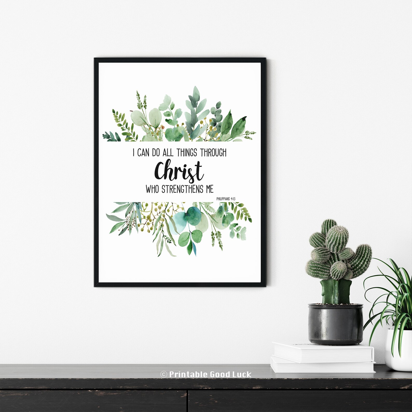 Philippians 4:13, Bible Verse Wall Art, I Can Do All Things Through ...