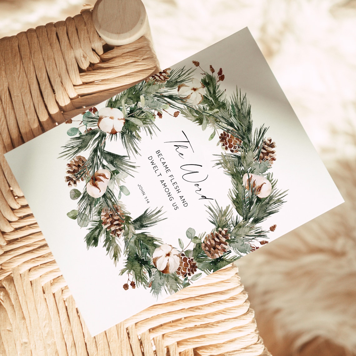 John 1:14 Christmas Christian Wall Art Bible Verse Wall Art | Etsy