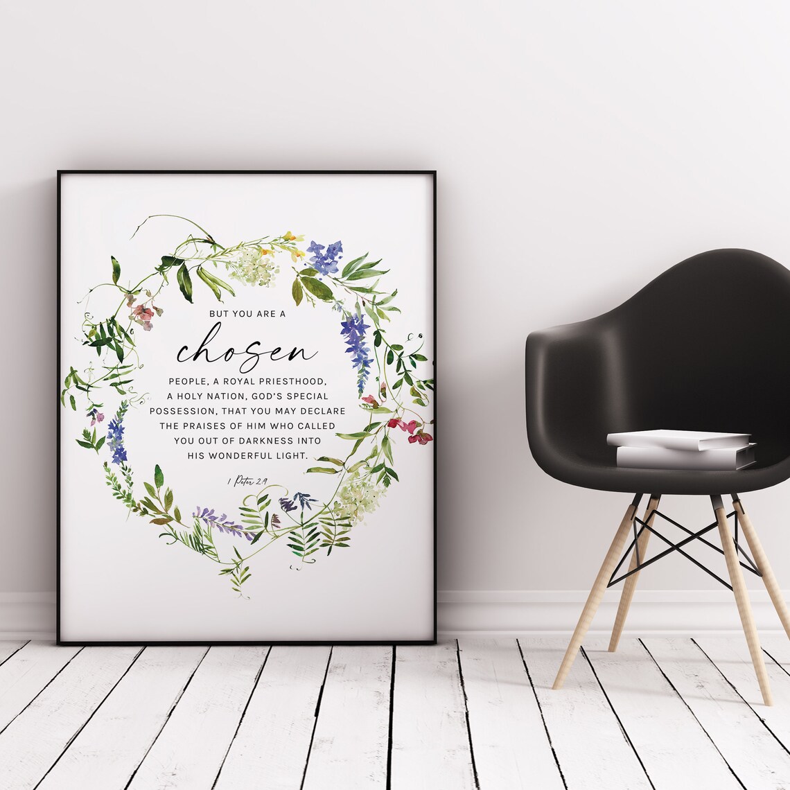 1 Peter 2:9 Bible Verse Wall Art Christian Wall Art Scripture | Etsy