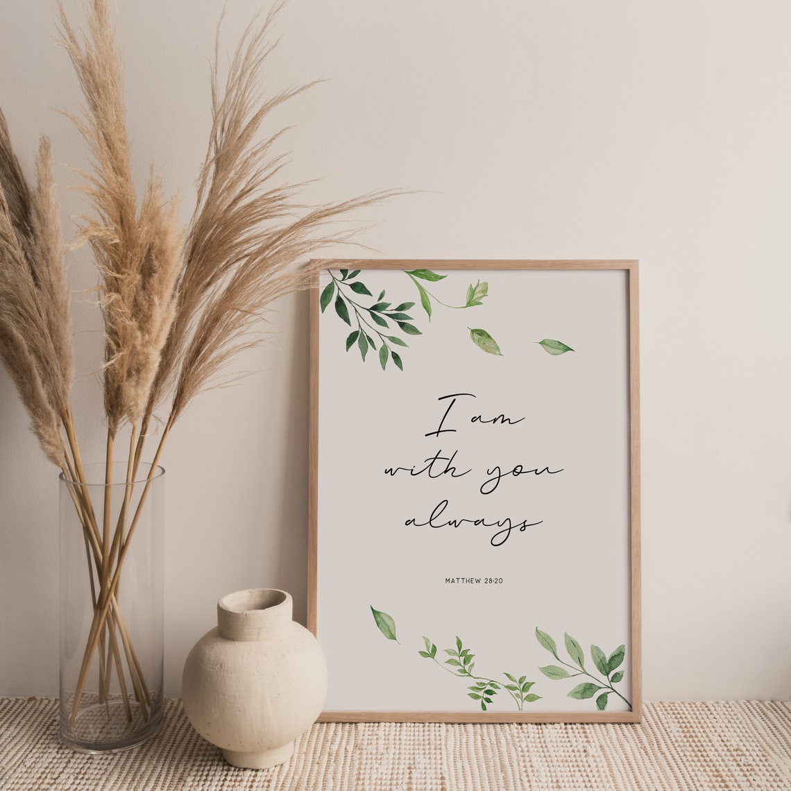 Matthew 28:20 Bible Verse Wall Art Scripture Wall Art - Etsy