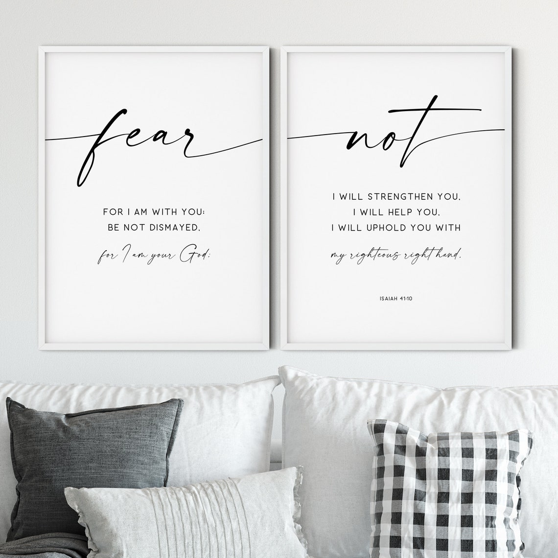 Jesaja 41:10 Bibelvers Wandkunst 2er Set Drucke Moderne - Etsy.de