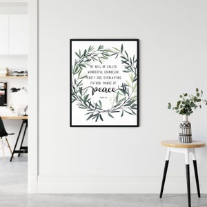 Isaiah 9:6, Christian Wall Art Bible Verse Wall Art Christmas Scripture ...