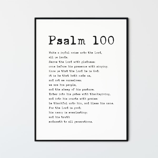 Psalm 100 - Etsy