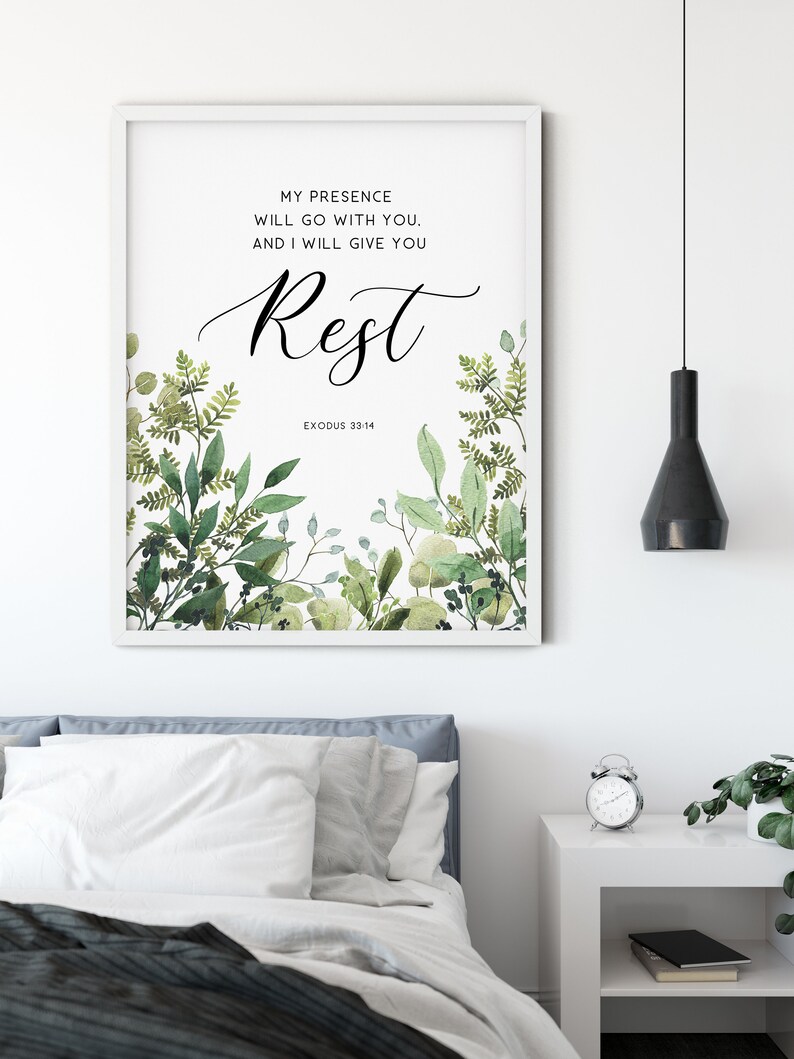 Bible Verse Wall Art Exodus 33:14 My Presence Will Go With You and I ...