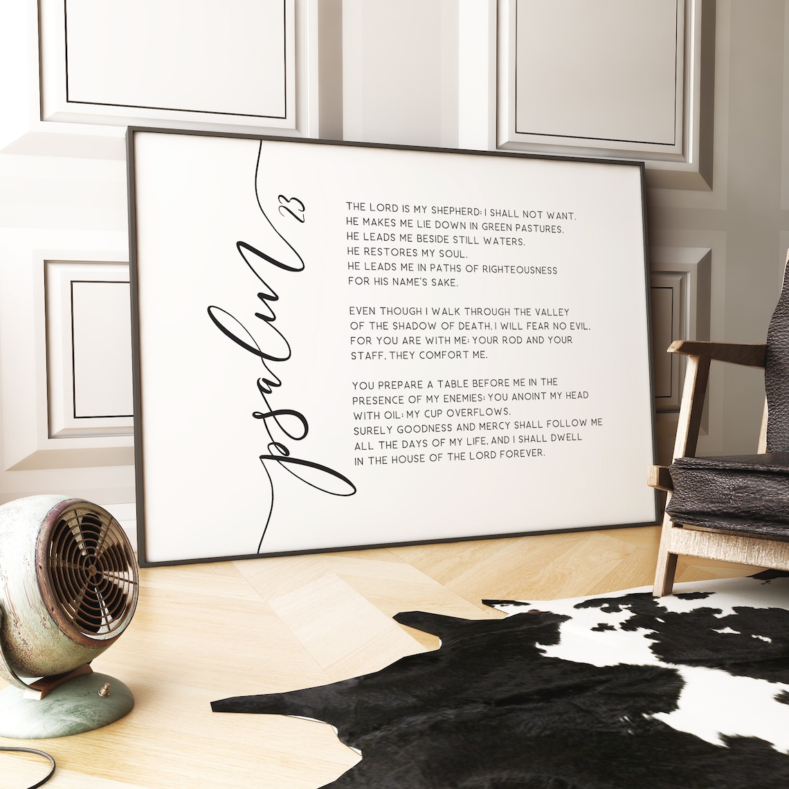 Psalm 23 Horizontal Bible Verse Wall Art Printable Scripture | Etsy