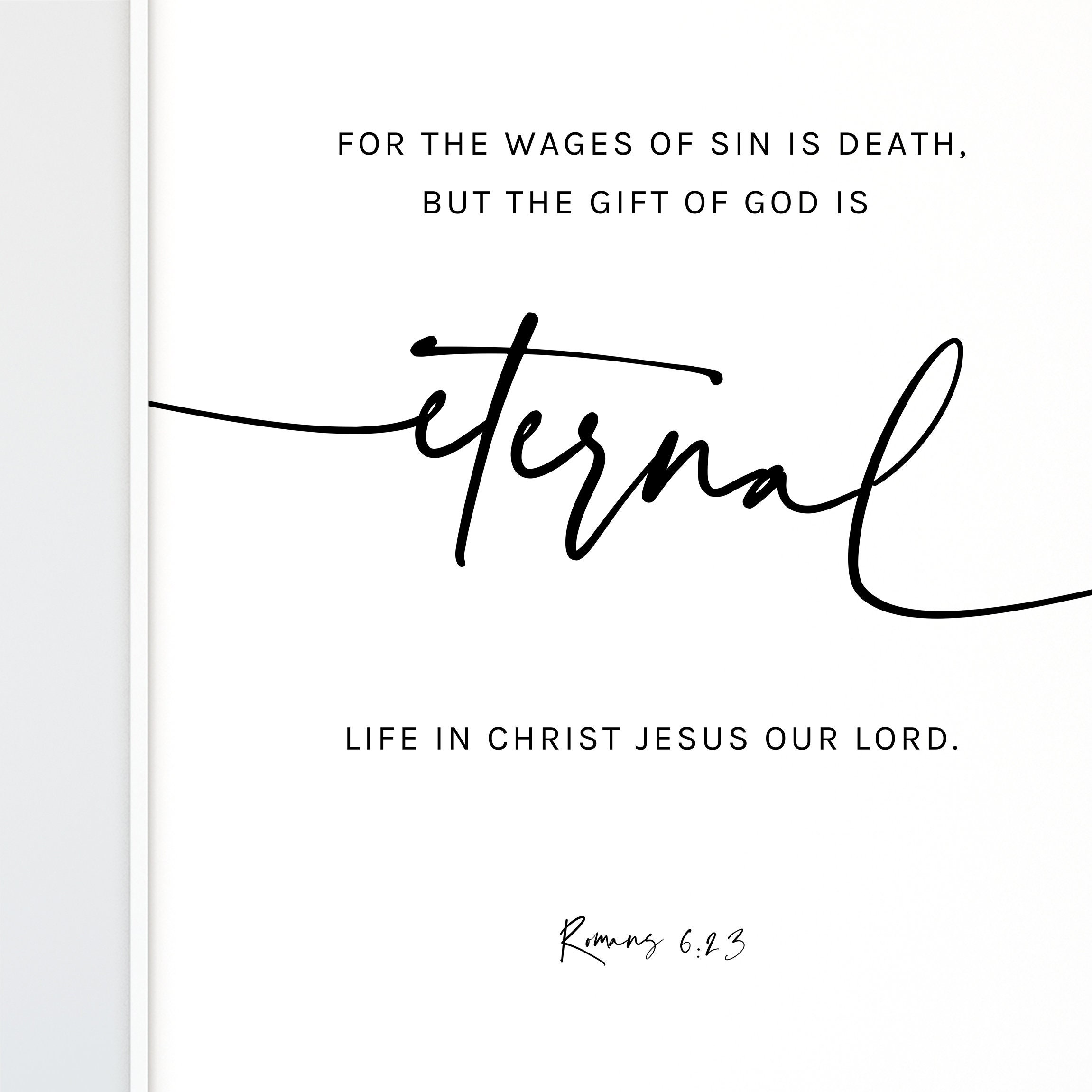 Eternal Life Bible Verse Wall Art Set of 2 Modern Scripture | Etsy