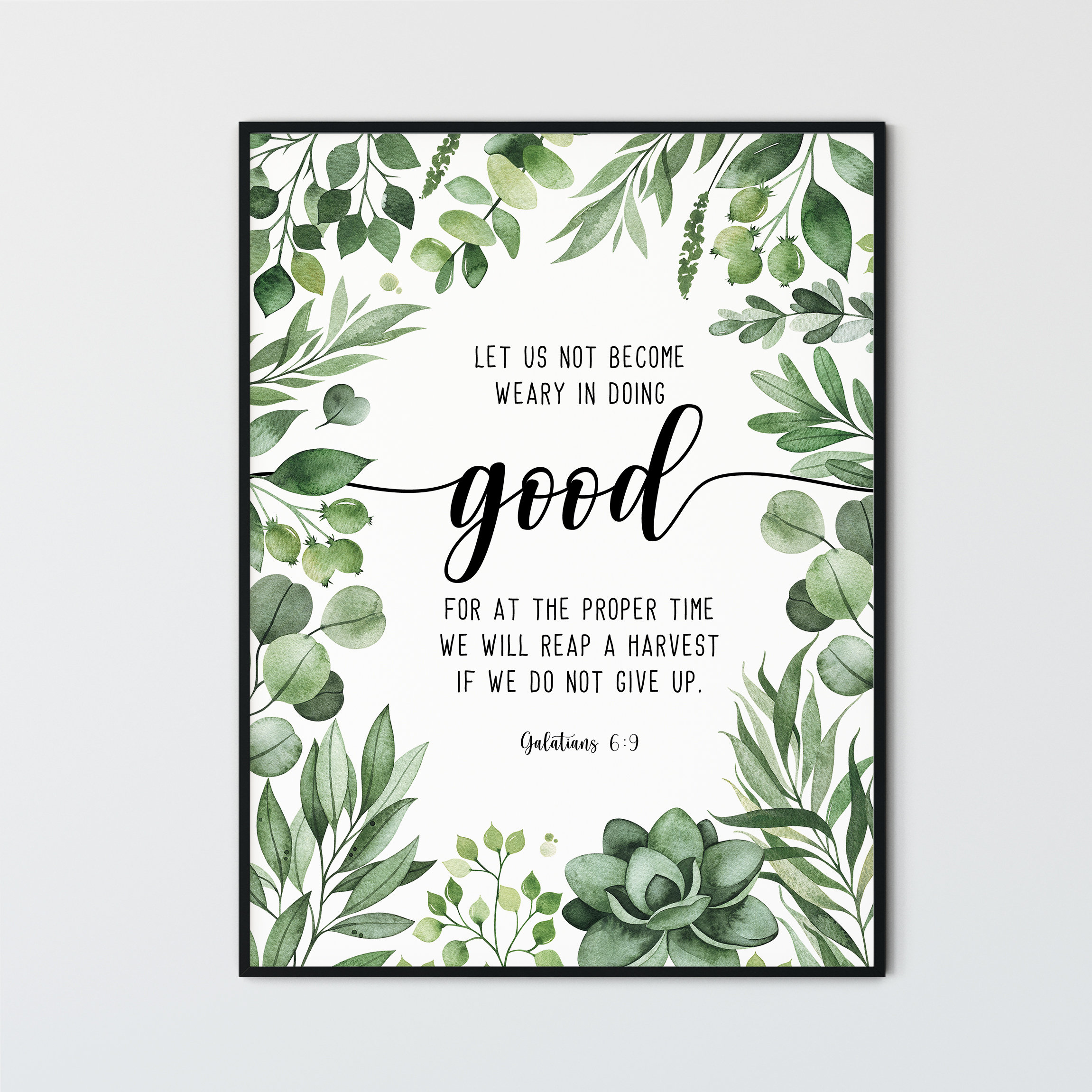 Galatians 6:9 Bible Verse Wall Art Christian Wall Art | Etsy