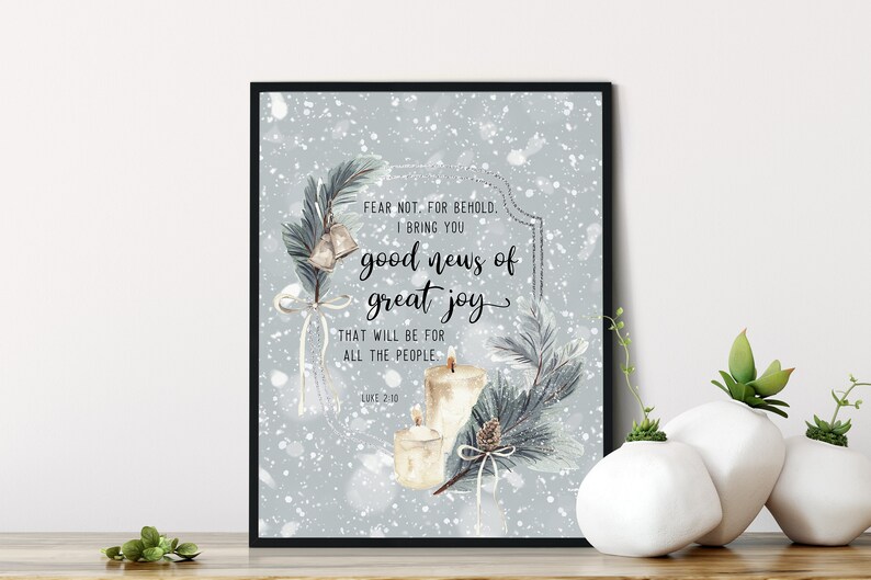 Luke 2:10 Printable Christian Wall Art Bible Verse Wall Art - Etsy