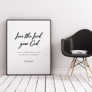 Deuteronomy 6:5 Bible Verse Wall Art, Printable Scripture Prints ...