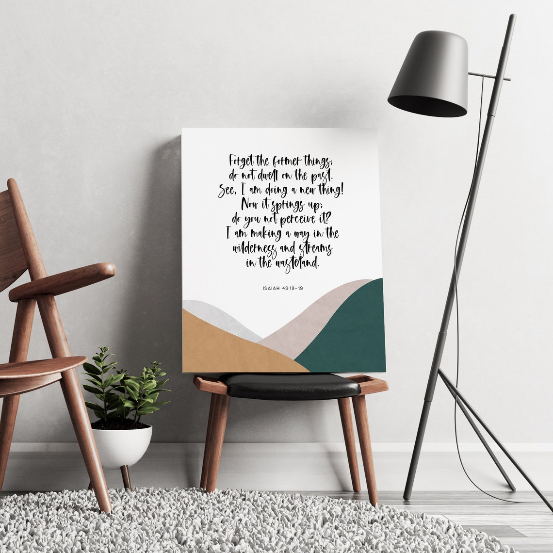 Jesaja 43:18-19 Bibel Vers Wand Kunst druckbare Christian Home | Etsy