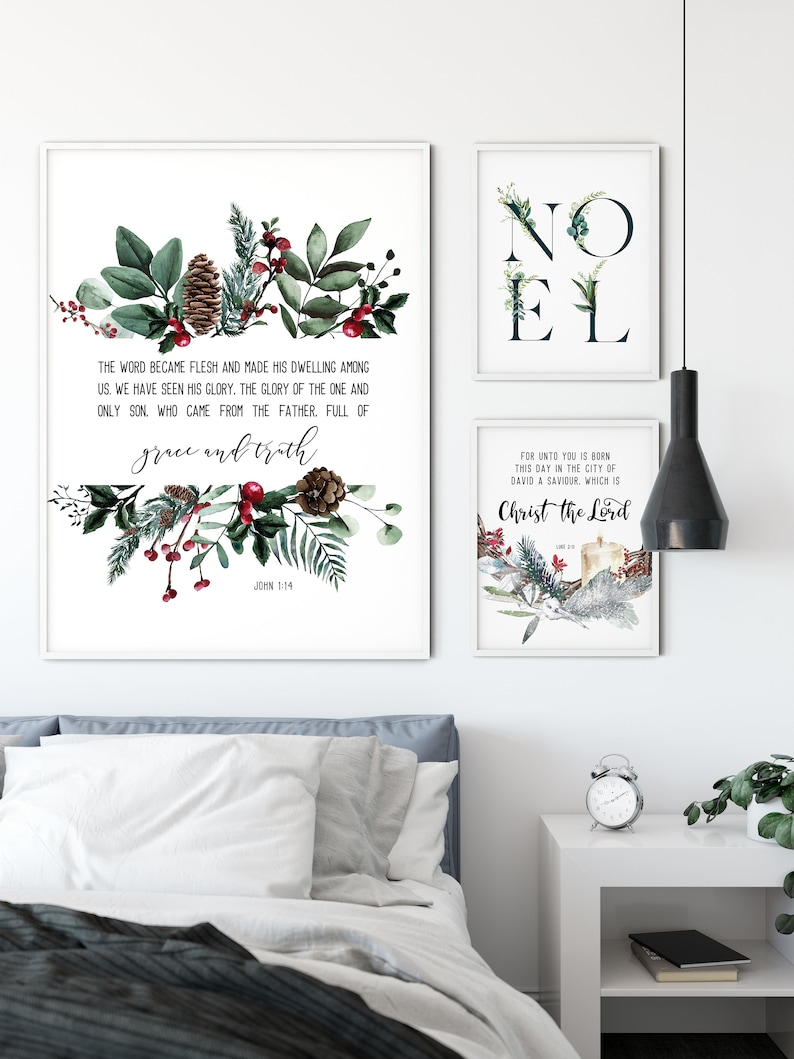 John 1:14 Christian Wall Art Bible Verse Wall Art Christmas | Etsy
