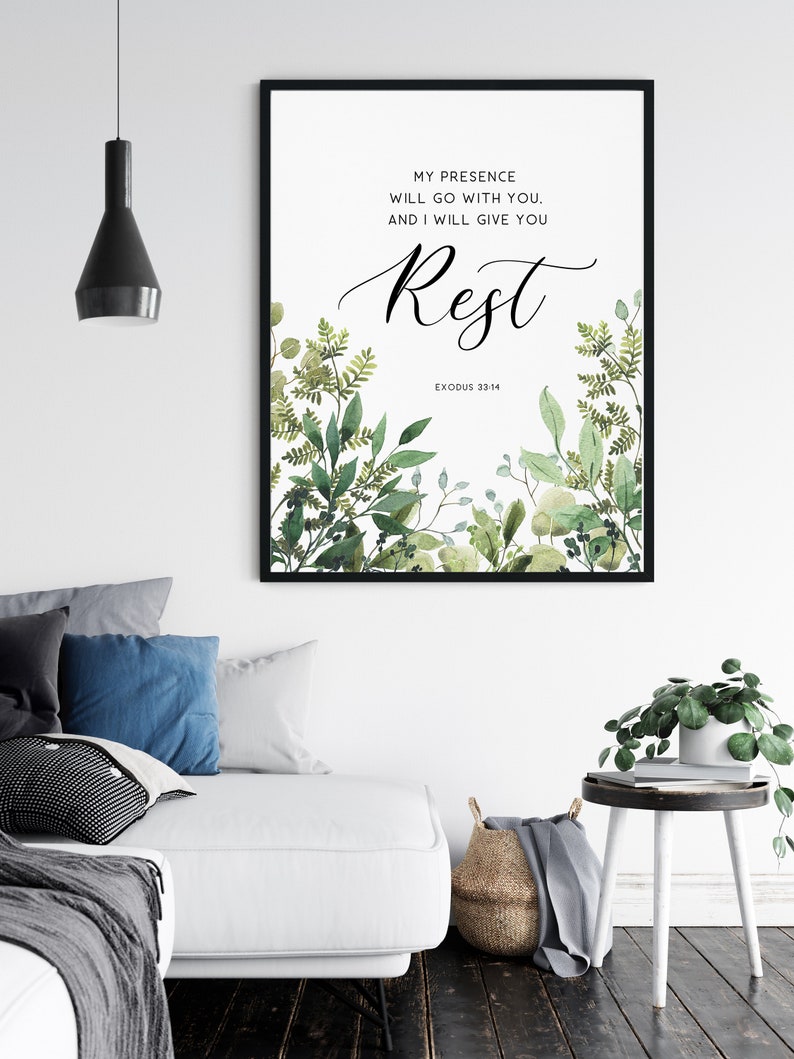 Bible Verse Wall Art Exodus 33:14 My Presence Will Go With You | Etsy