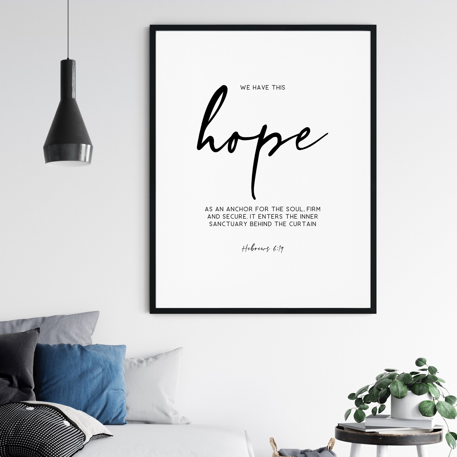 Hebrews 6:19 Bible Verse Wall Art Printable Scripture Prints | Etsy