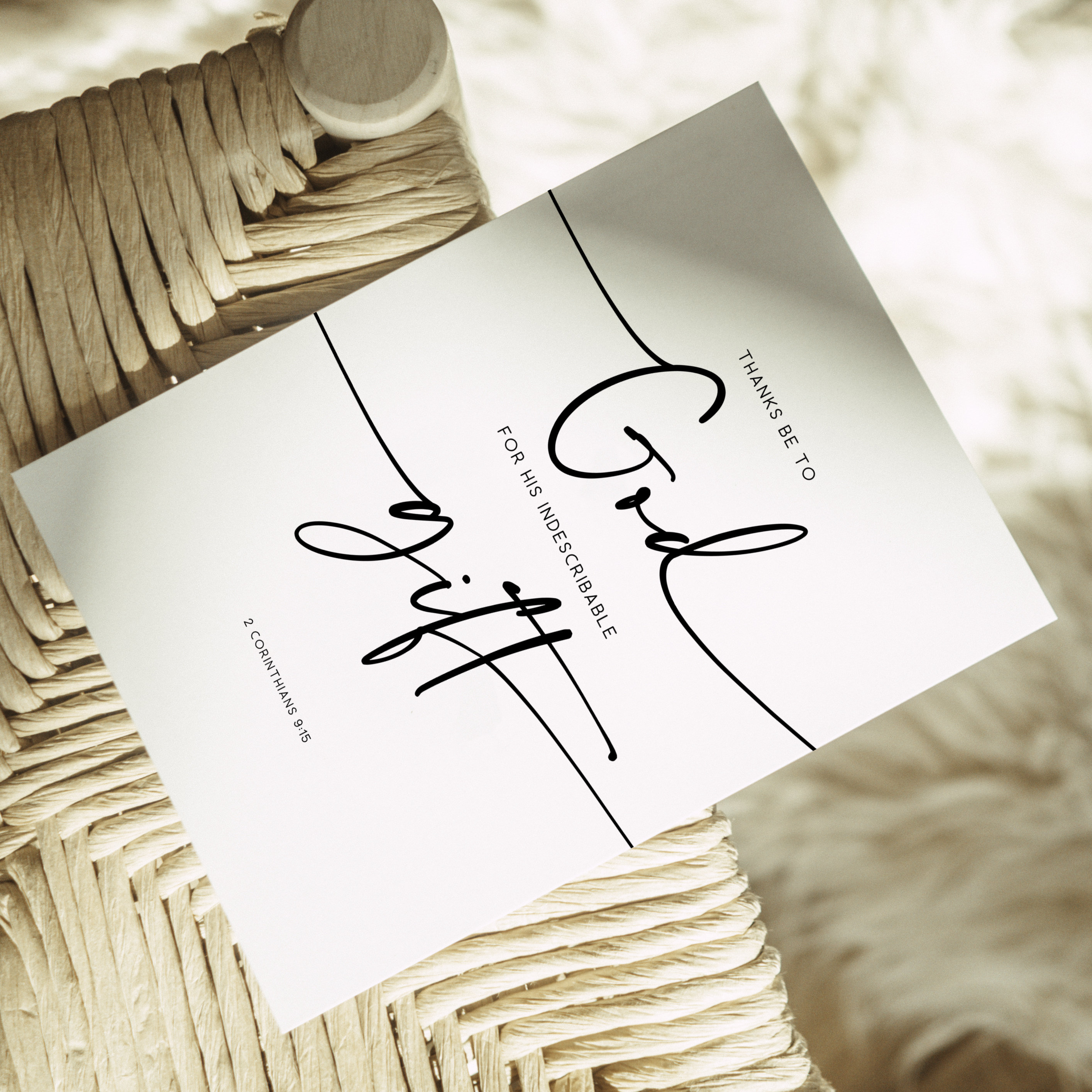 2 Corinthians 9:15 Christmas Bible Verse Wall Art Modern | Etsy