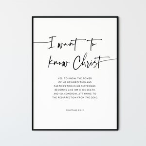 Philippians 3:10-11 Bible Verse Wall Art Modern Spring Easter Scripture ...