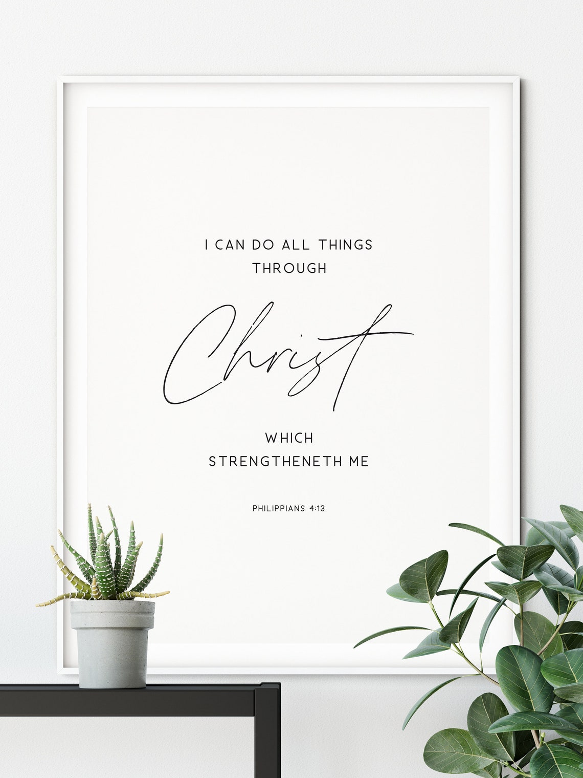 Philippians 4:13 Modern Bible Verse Wall Art Bible Quote - Etsy