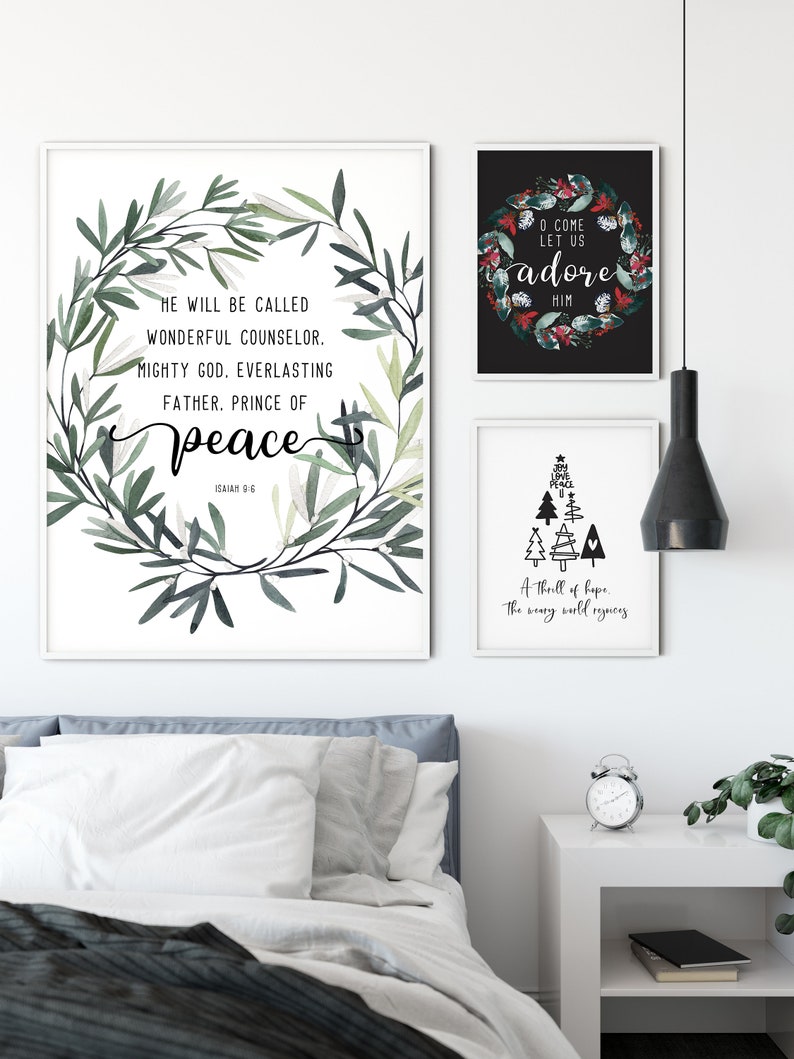 Isaiah 9:6 Christian Wall Art Bible Verse Wall Art Christmas - Etsy