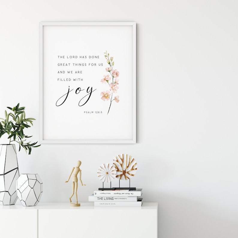 Psalm 126:3 Bible Verse Wall Art Printable Wall Art Scripture - Etsy