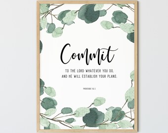 Proverbs 16 3 | Etsy