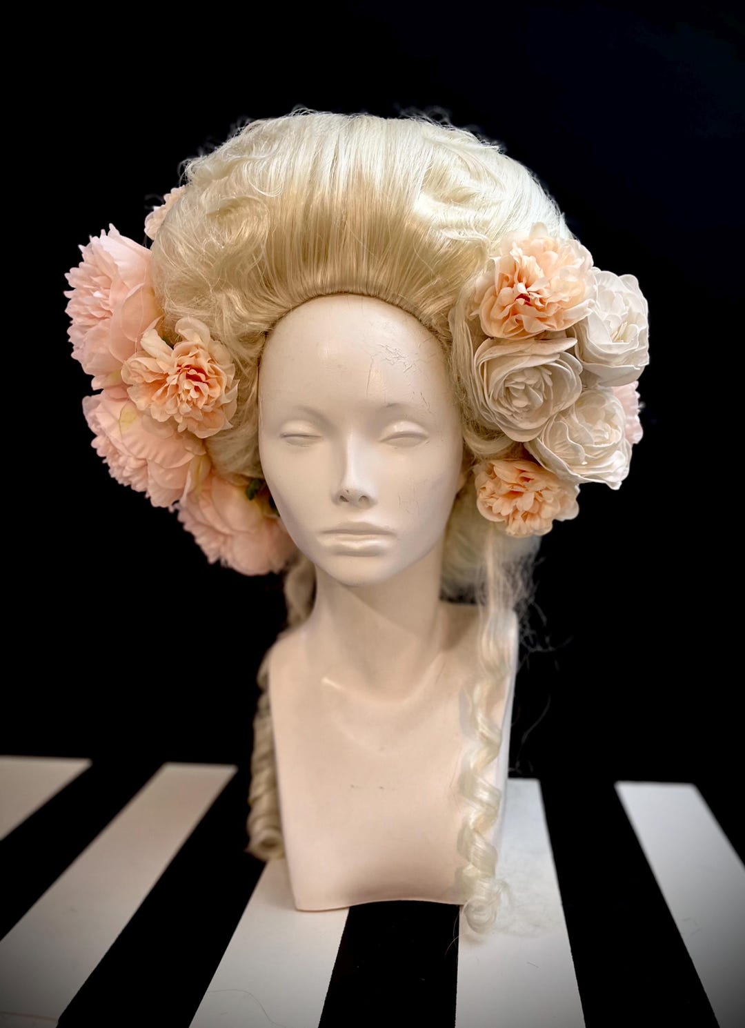 Marie Antoinette Wig Historical Costume Pink French Hair Costume Ball ...