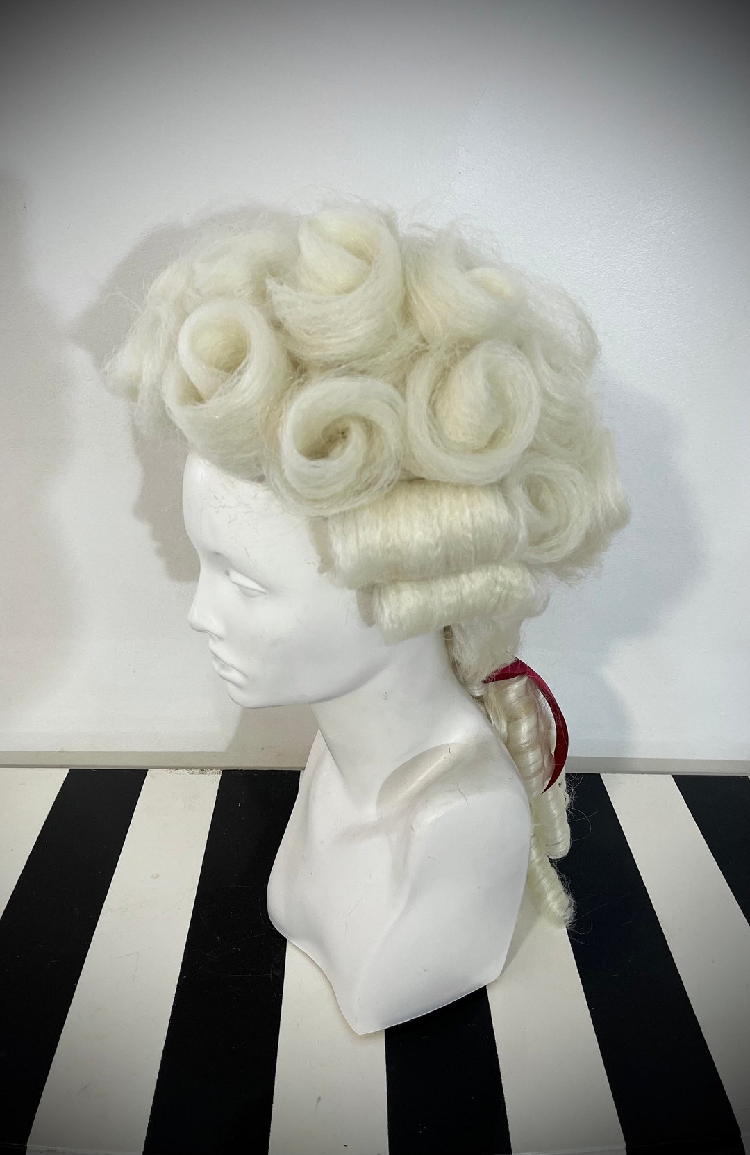 Period Historical Baroque Wig Roses Unisex Costume Ball Steampunk ...