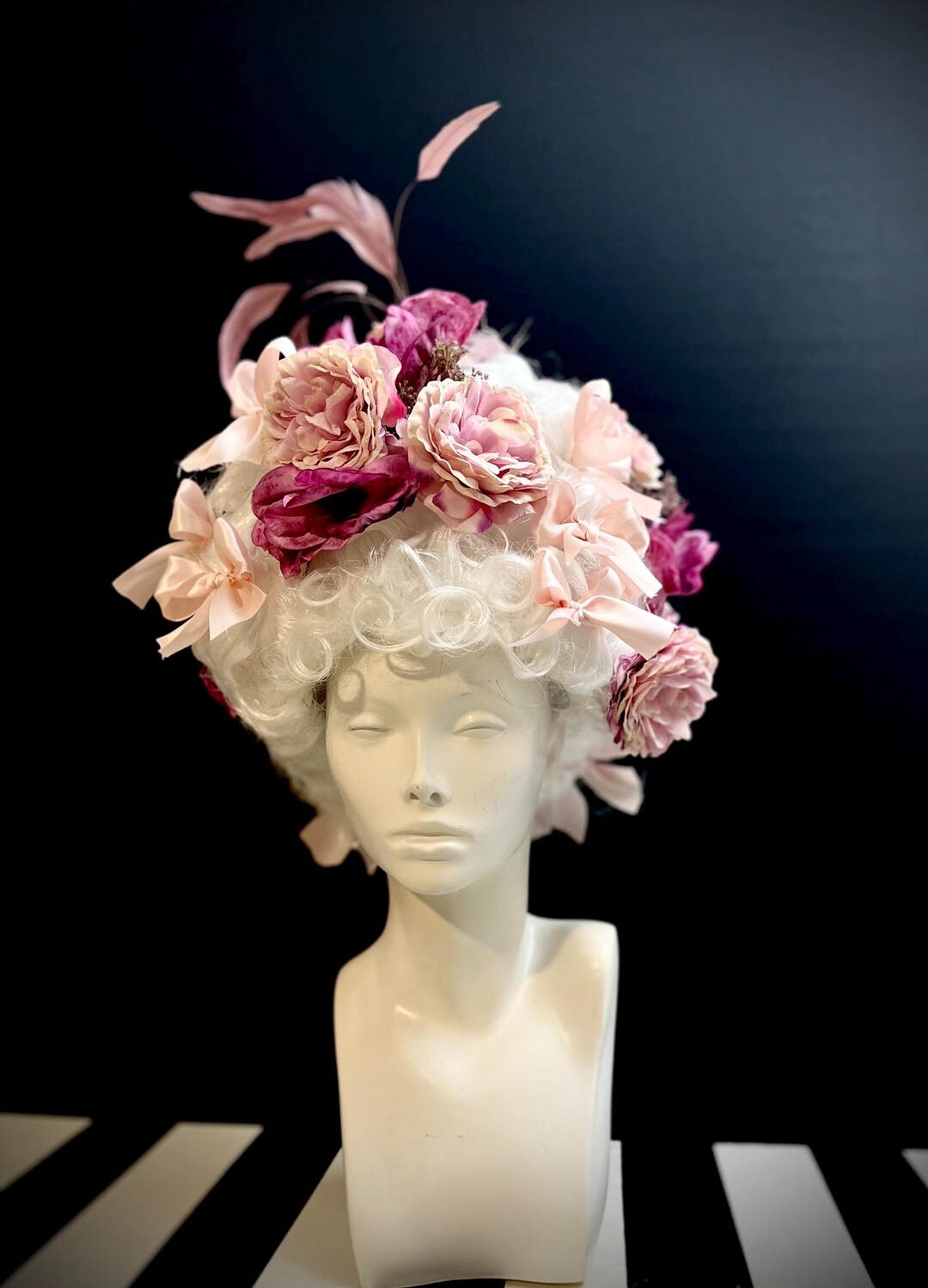 Marie Antoinette Wig Historical Costume Pink French Hair Drama Opera ...