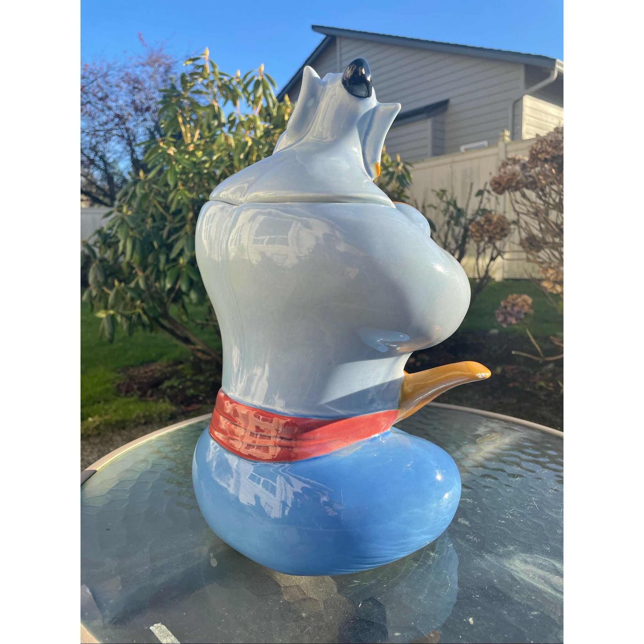 1990s Disney's Aladdin Genie Lidded Cookie Jar by Treasure | Etsy