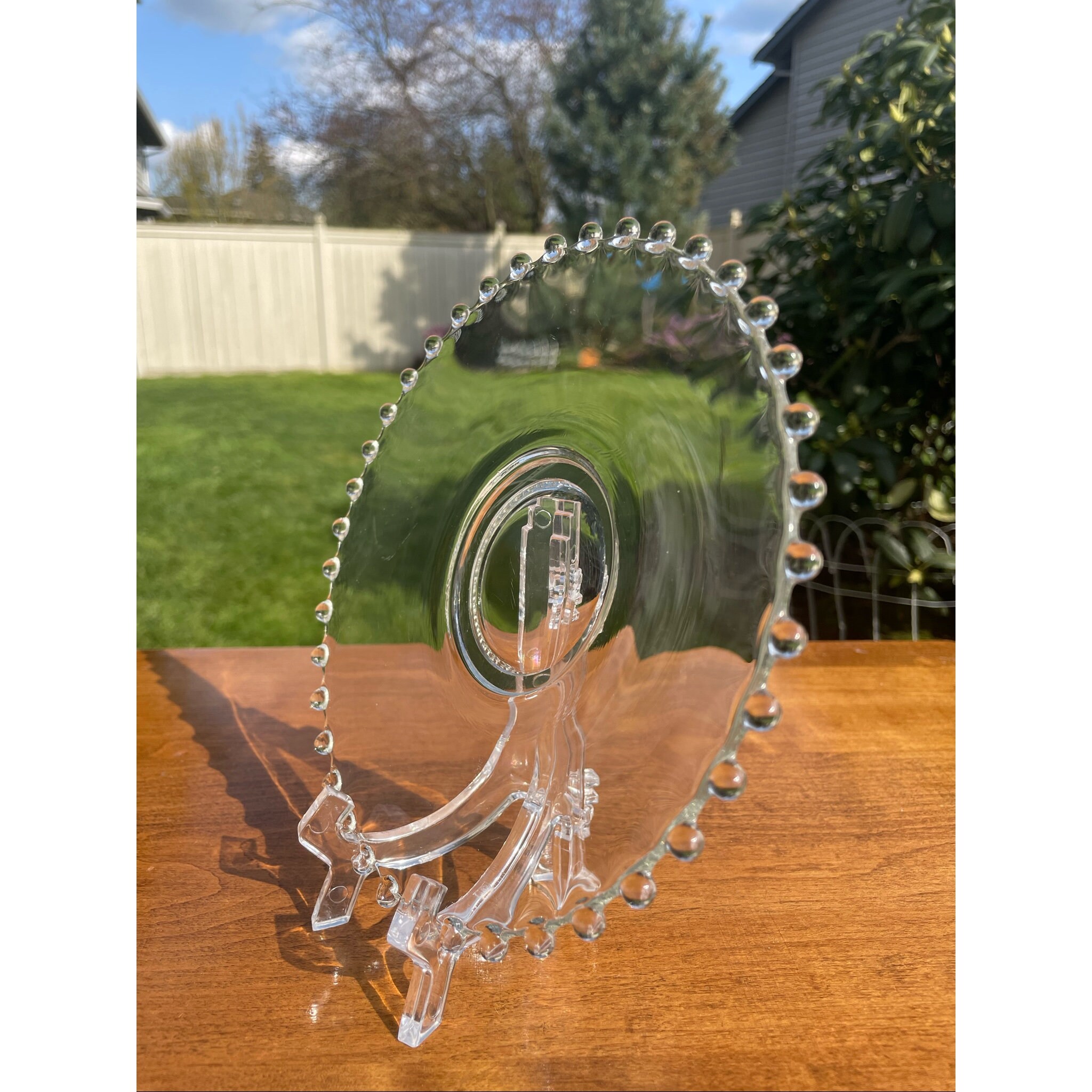 Vintage Candlewick Pattern Glassware Round Tray Platter by - Etsy