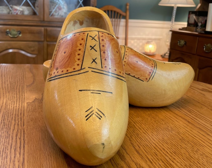 Vintage Dutch Holland Netherlands Wooden Klompen Clogs Unisex Hand ...