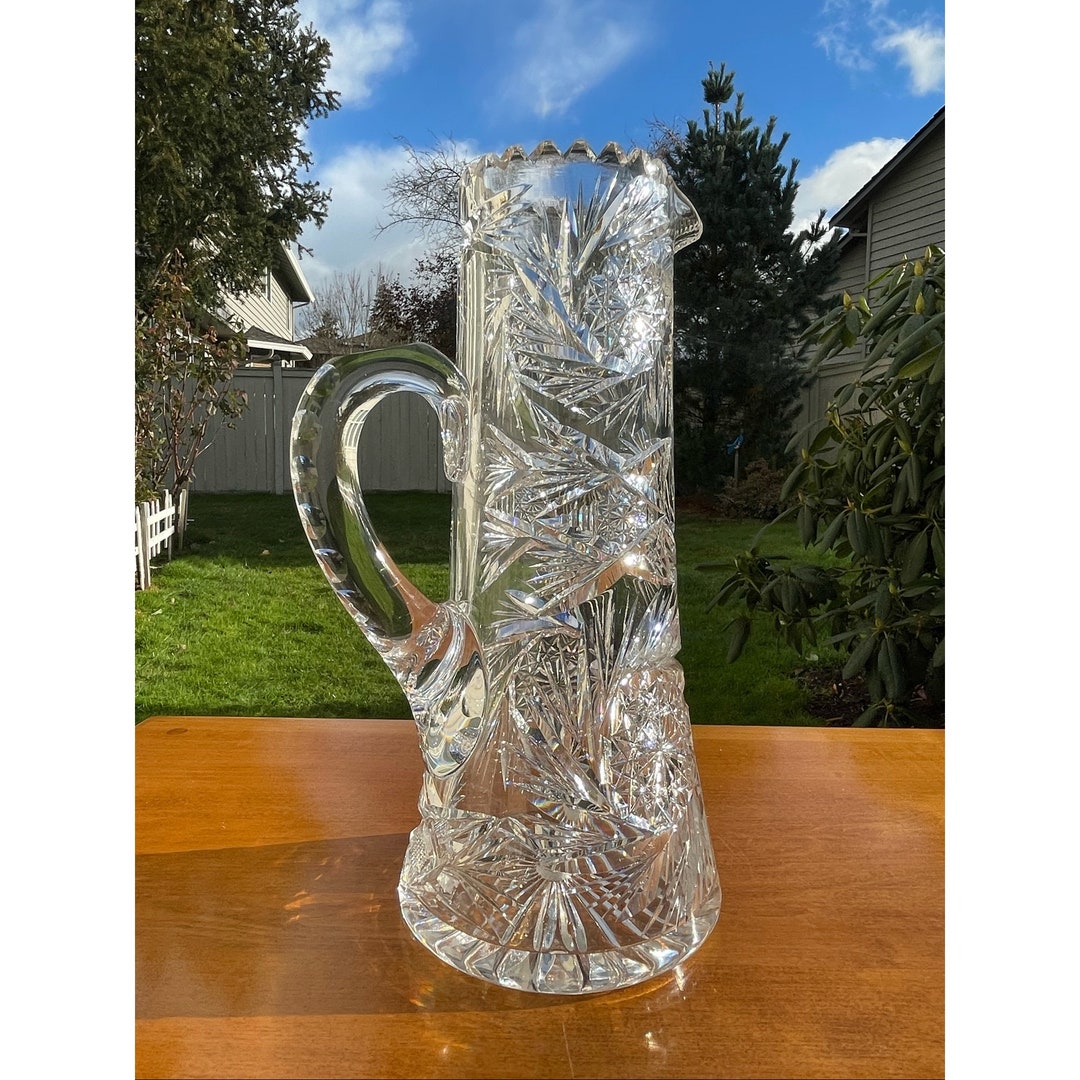 Vintage Elegant Crystal American Brilliant Pattern Pinwheel Cut Heavy ...