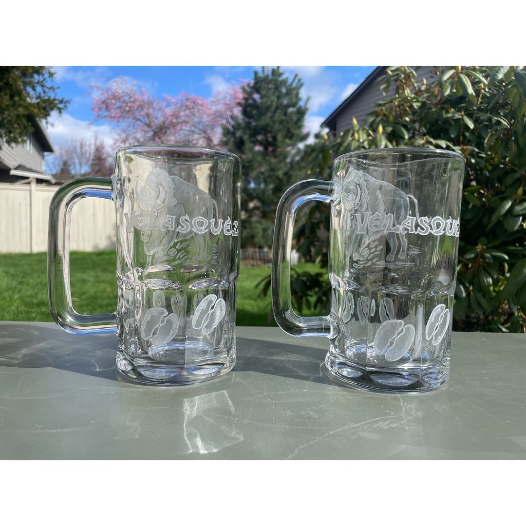 Anchor Hocking Thick Durable Beer Mugs W/grip Handle Personalized ...
