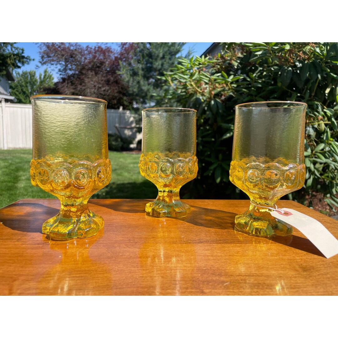 Vintage Tiffin Franciscan Madeira Golden Yellow Water Goblets – Set of ...