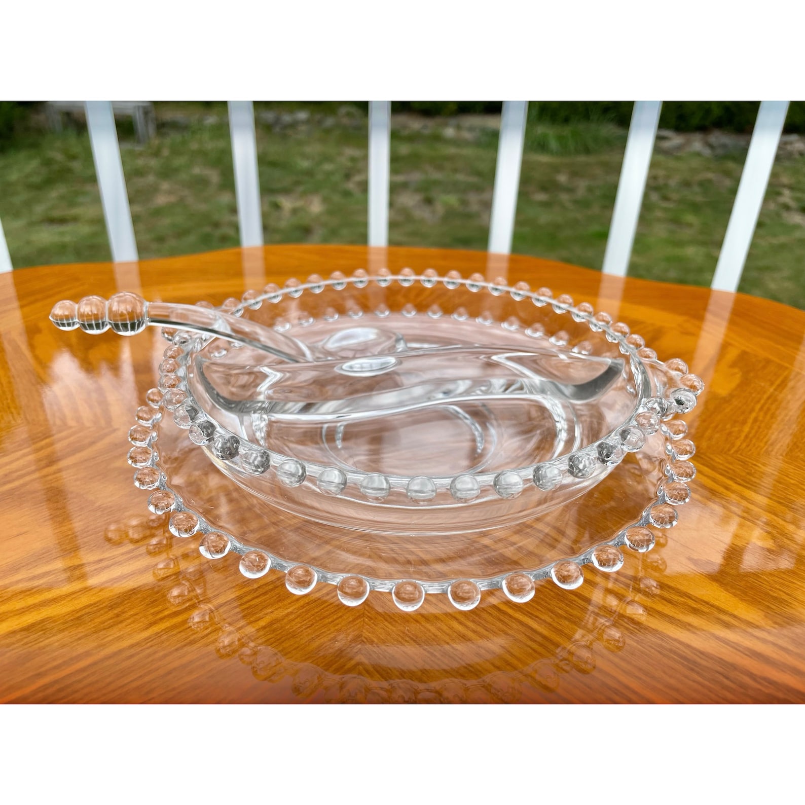 Vintage 1940s Crystal Candlewick Pattern 3 Pcs. Set Divided - Etsy