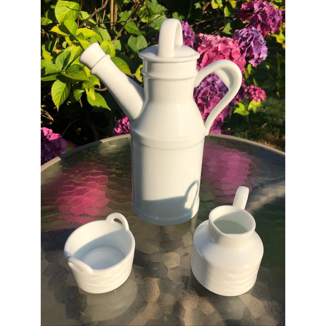 Mid Century Porcelain 3 Pcs. Schmid Folio Design Kettle Style Teapot ...