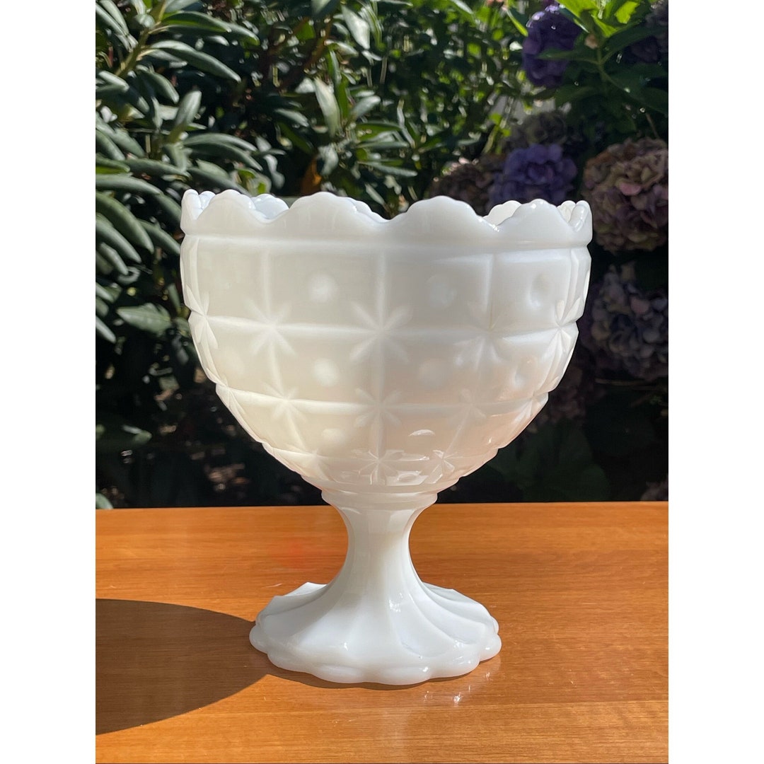 Vintage 1960s Napco Milk Glass Candy Dish 1185 Milk Glass Candy Bowl ...