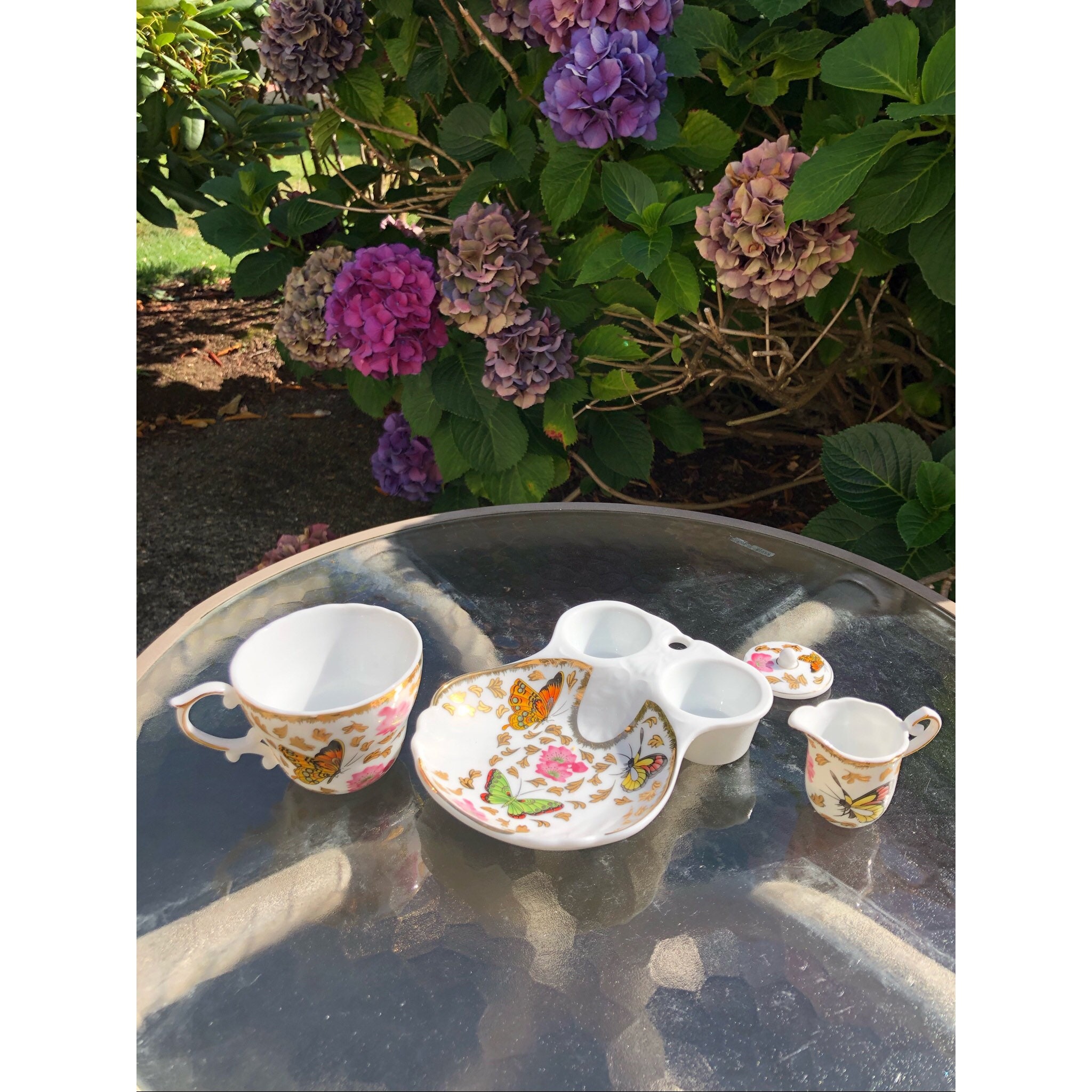 Vintage Mini Tea Set Auratic Porcelain Gold Butterfly Gold - Etsy