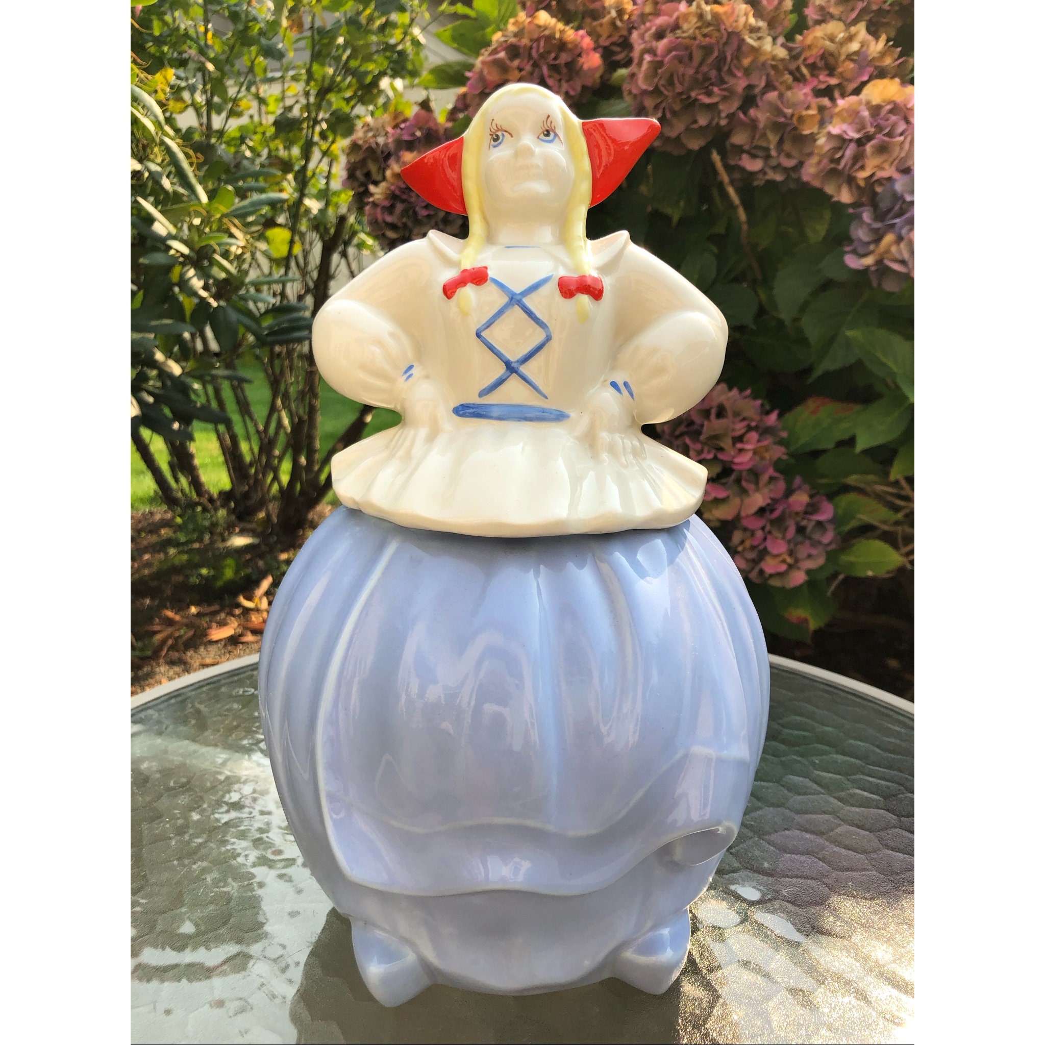 Vintage 1980s Ceramic Dutch Lady Lidded Cookie Jar/kitchen | Etsy