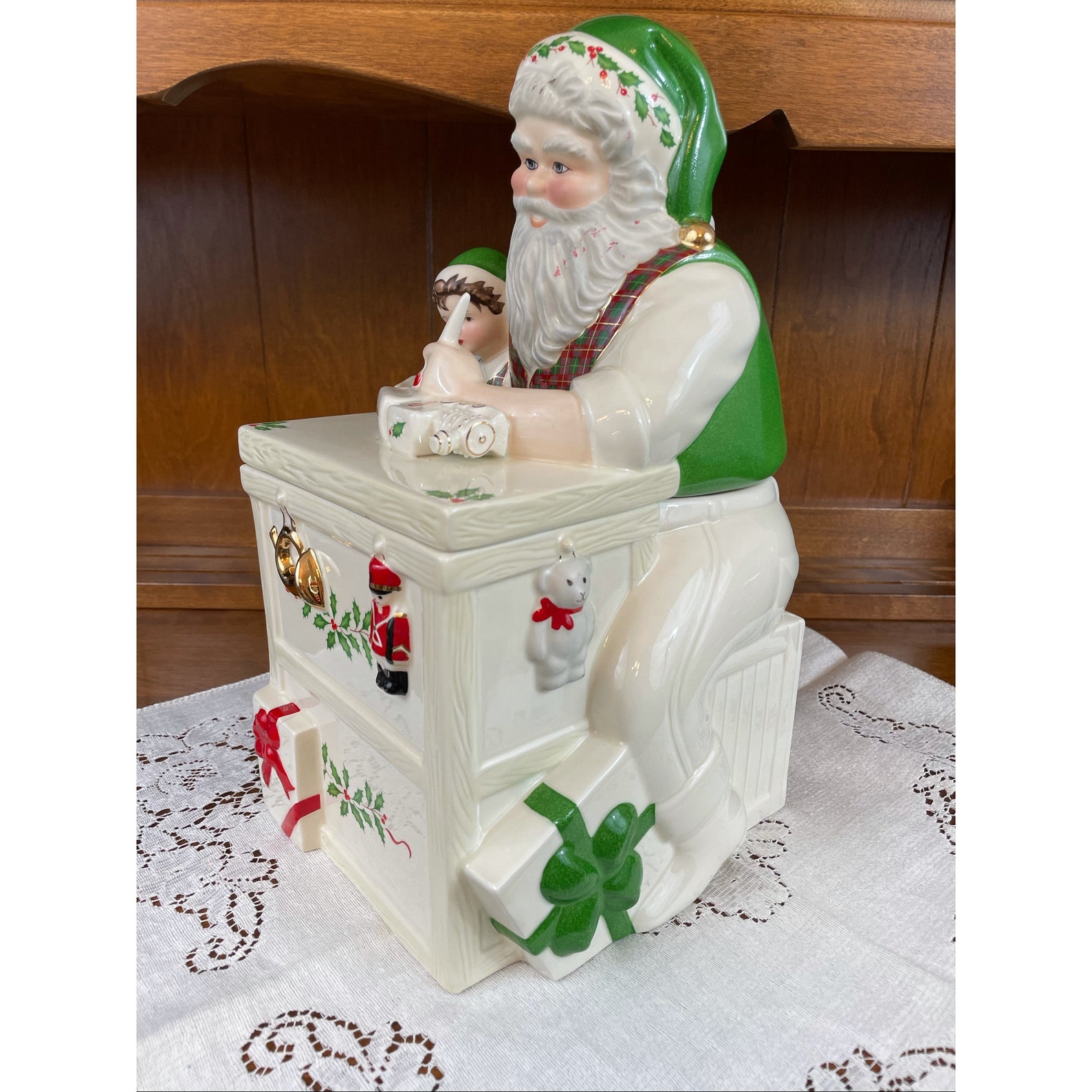 Santa's Workbench Santa's Holiday Toy Shop White Red | Etsy